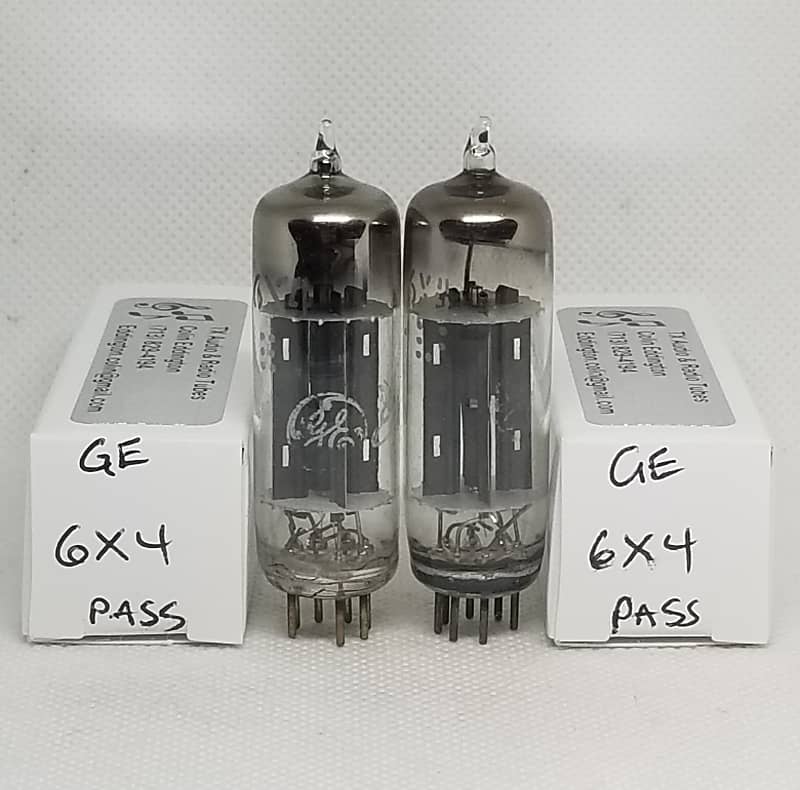 GE 6X4 Gray Plate Matched Pair NOS Rectifier 6X4W 6X4WA EZ90 | Reverb