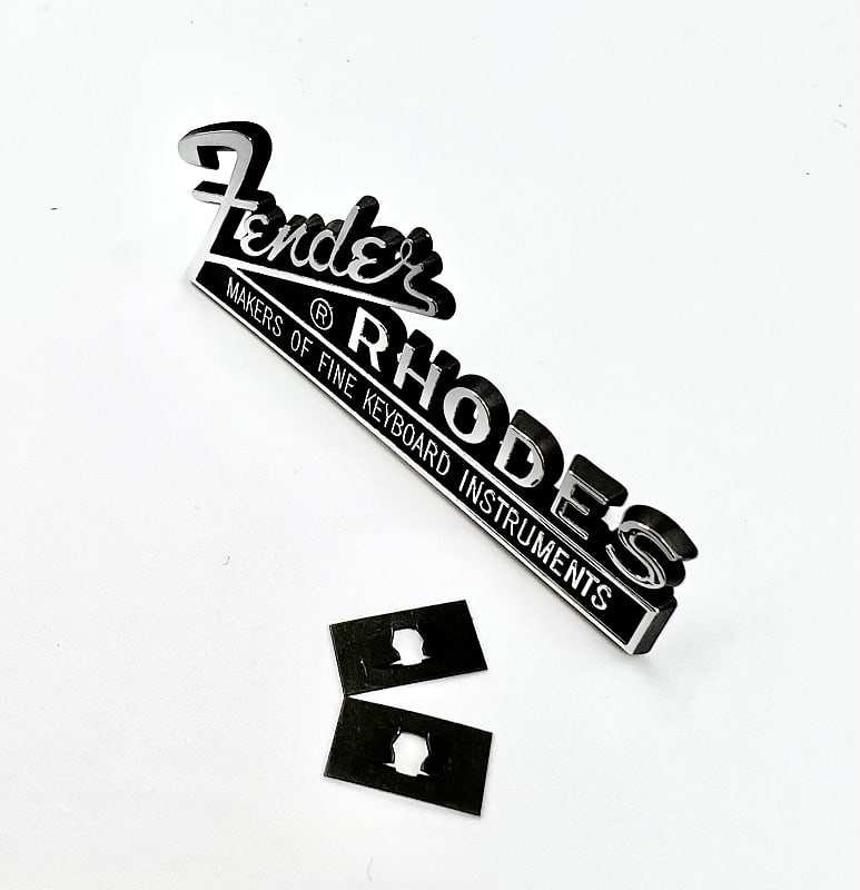 Fender Rhodes Name Rail Logo Electric Piano Replacement Badge | Reverb