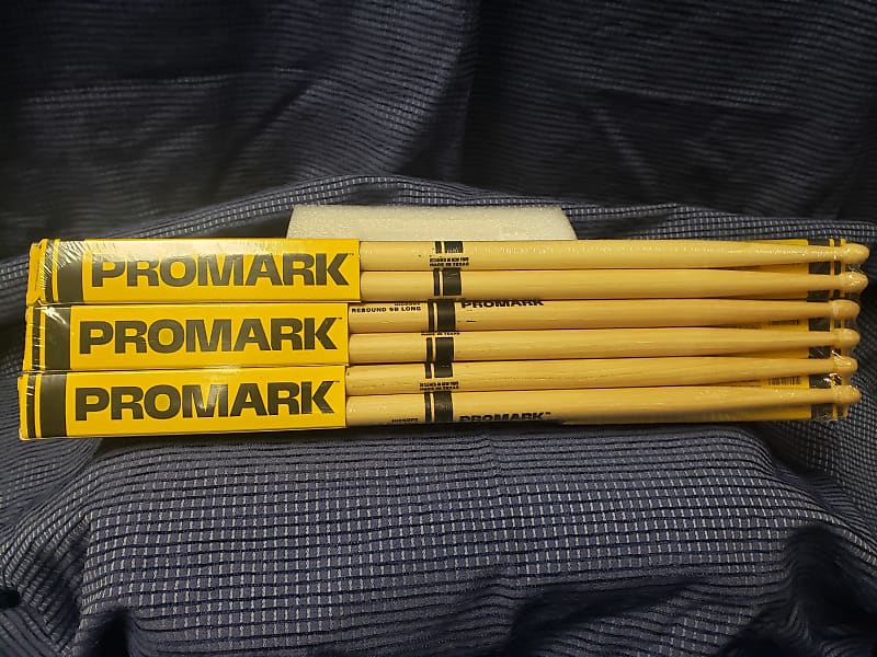 Promark 5B 6- Pack, Rebound Long, Hickory, Wood Tip | Reverb