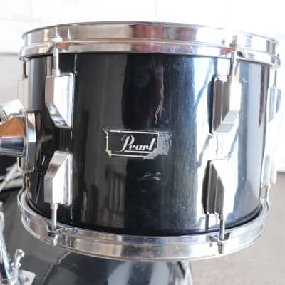 Pearl 3pc Drum Kit Set 22/16/12" Black Vintage 1980's | Reverb