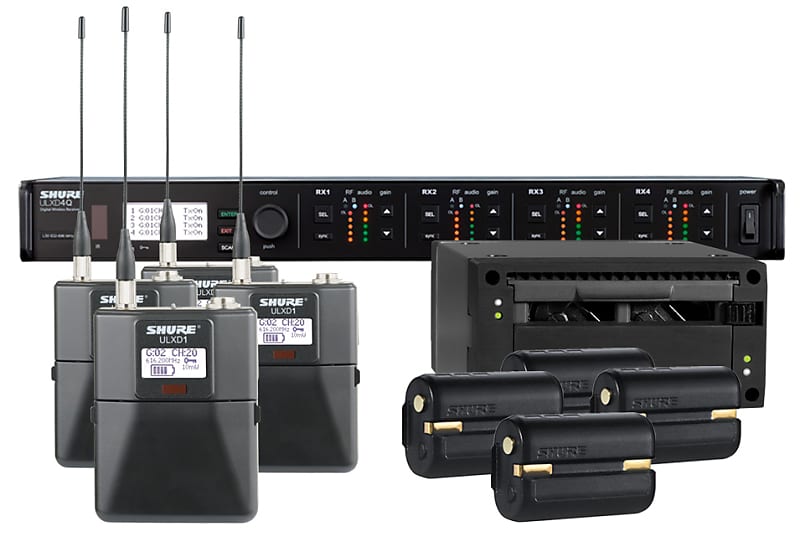 (Mint) Shure ULXD Quad-Channel Wireless Kit with Bodypack, | Reverb