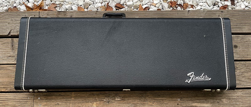 Fender Black Tolex case 1990 Strat/Tele Orange interior | Reverb