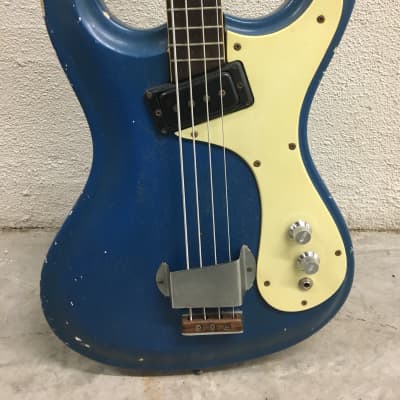 1965 Mosrite Ventures Bass RARE Pacific Blue | Reverb