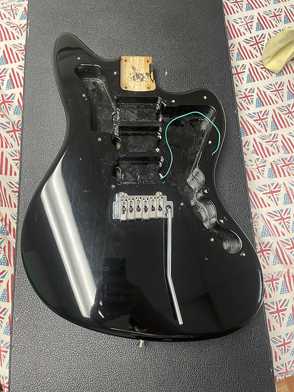 Warmoth Jazzmaster Body Triple Humbucker Black w/ Wilkinson | Reverb