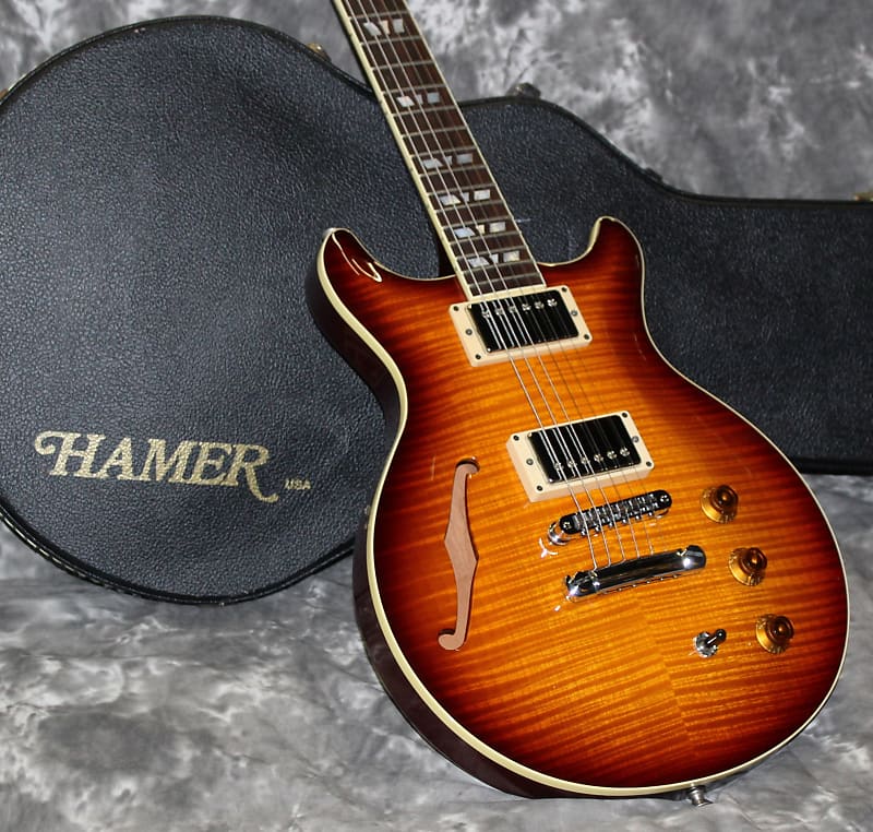2007 Hamer - Artist Custom Ultimate Flame Top - Tobacco | Reverb