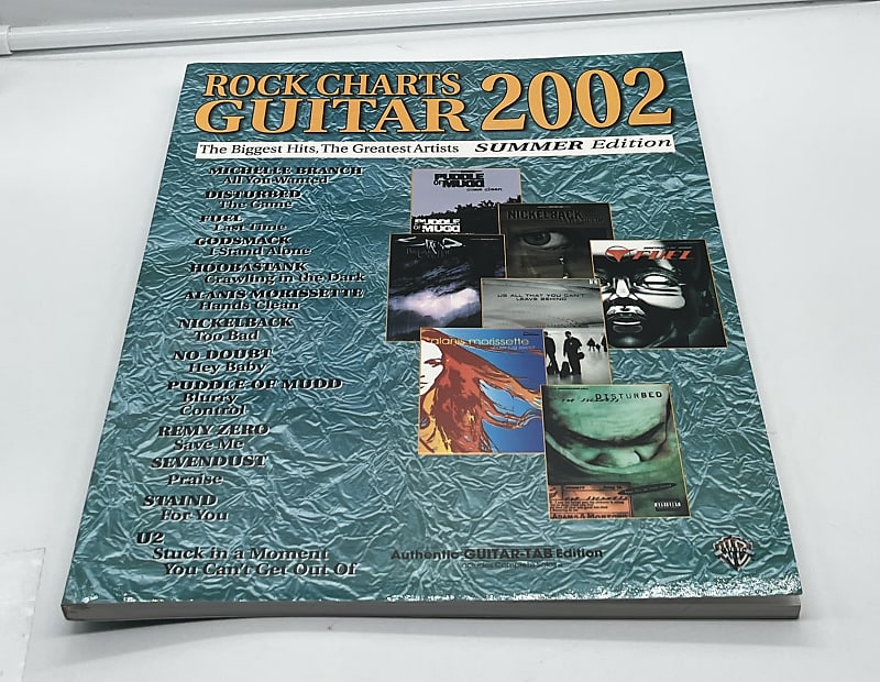 2002 Rock Charts Guitar Tab Book The Biggest Hits, The | Reverb