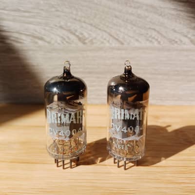 Super rare 1965 NOS MULLARD CV4004 BOX PLATE matched pair | Reverb