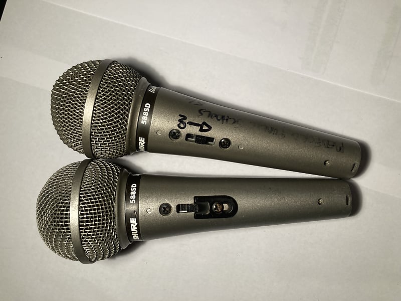 Lot of 2 Non to Semi-Functional Shure 588SD Microphones | Reverb