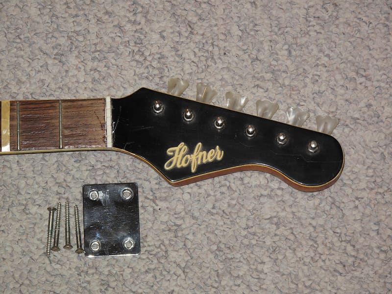 Vintage 1960s Hofner Galaxie Neck - with Tuners & Neckplate | Reverb