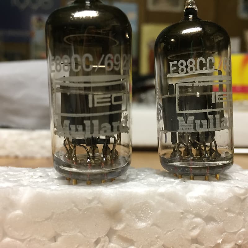 Pair 2 Matched Mullard 6922 E88CC Gold Pins Vacuum Tube Very | Reverb