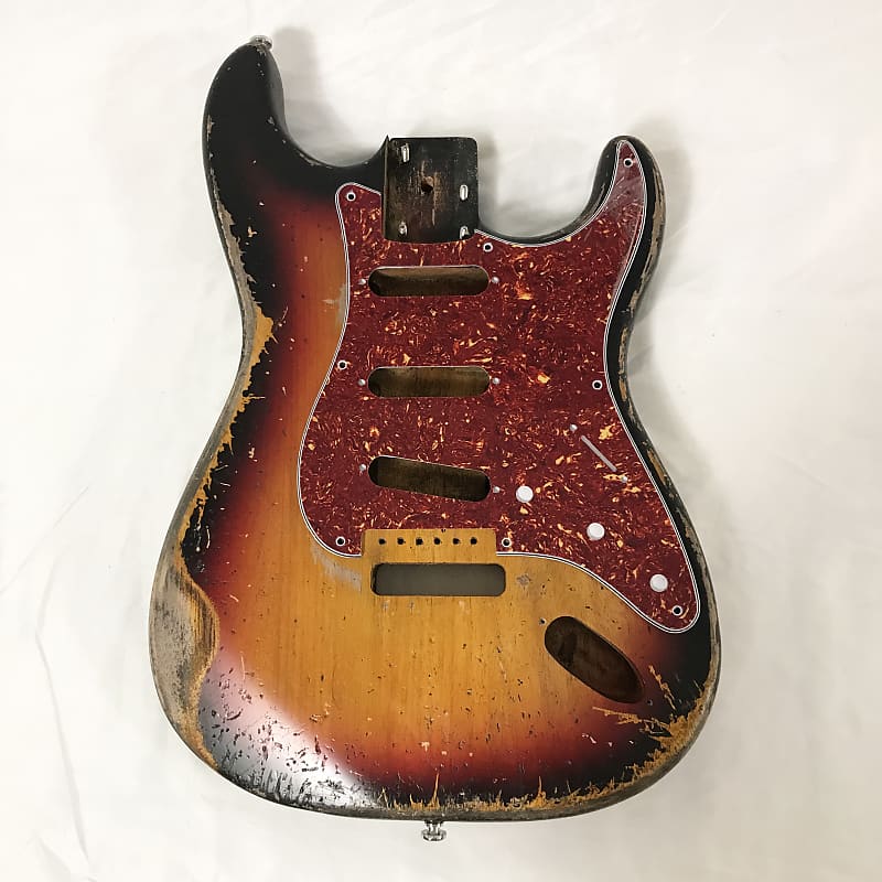 60s Style Relic'd Strat Replacement Body Sunburst! | Reverb