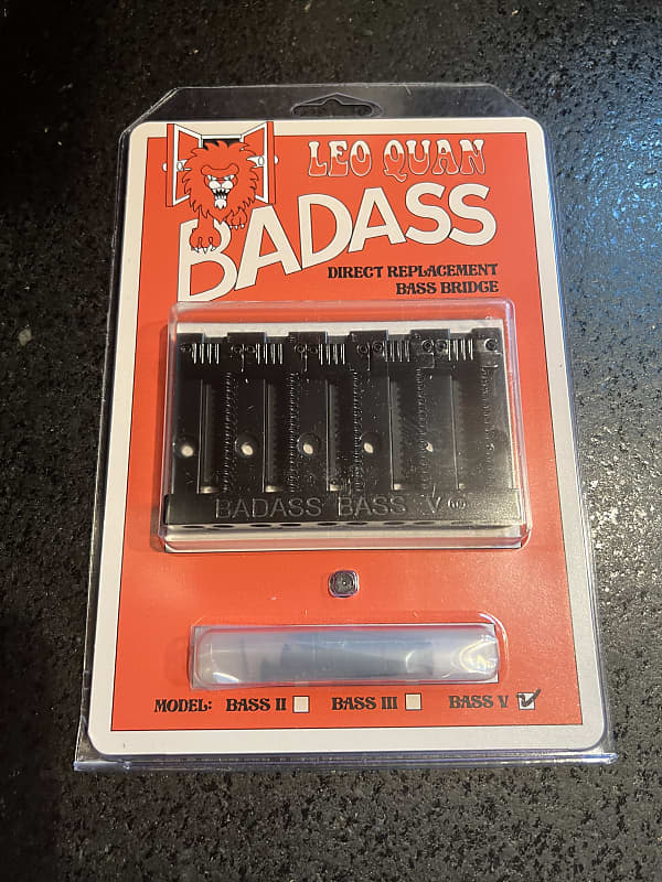 Leo Quan Badass V High Mass 5-String Bass Bridge - Black | Reverb