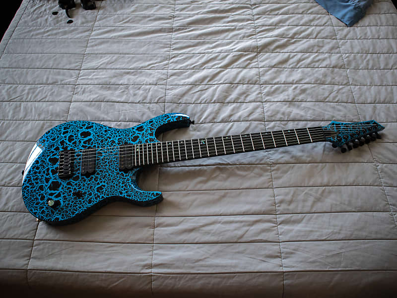 Kiesel Aries 7 Baritone 2022 - Lambo Blue Crackle | Reverb