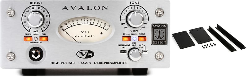 Avalon V5 Microphone Preamp - Silver Bundle with Avalon RM-2 | Reverb