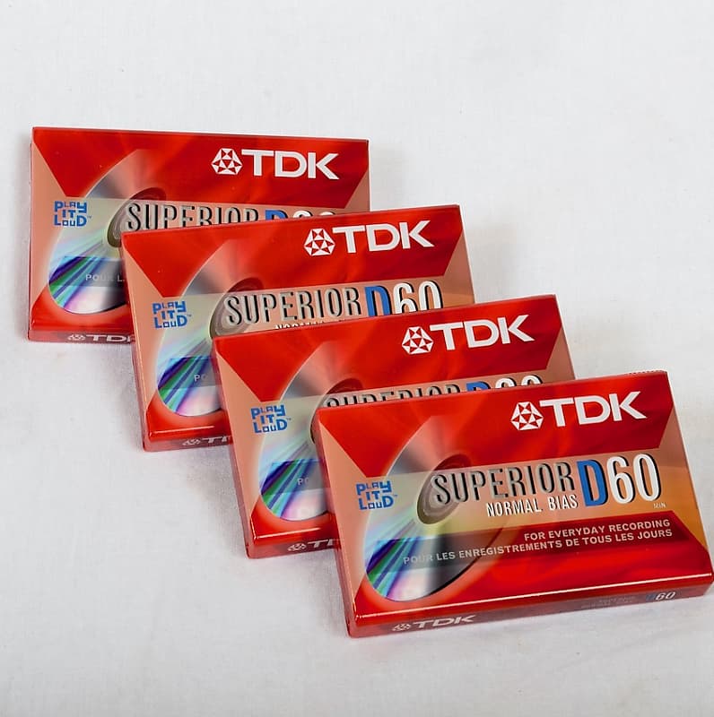 TDK D60 set of 4 cassette Tapes (NOS) -1990's | Reverb