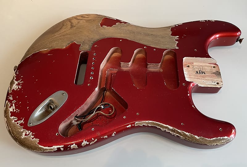 MJT Stratocaster Body - Heavy Relic - Candy Apple Red | Reverb