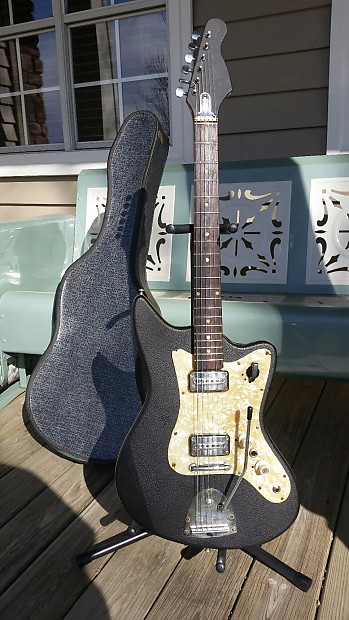 Egmond Typhoon V2 Jazzmaster Hollow Body 1965 Black Tolex | Reverb