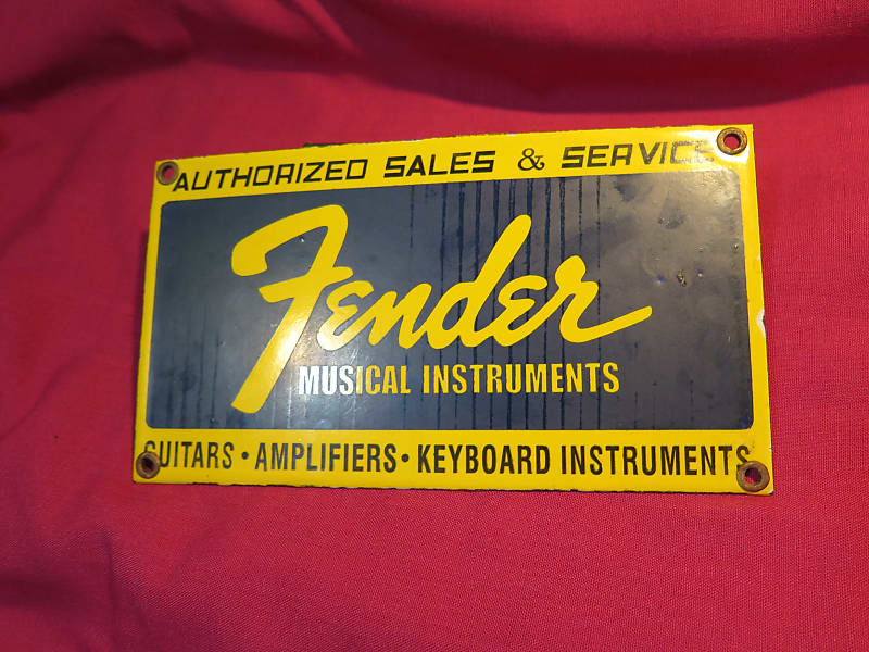 vintage Fender shop porcelain sign luthier repairs | Reverb Australia