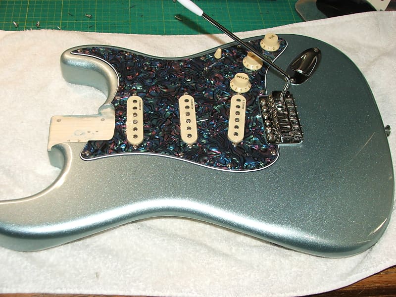 Ice Blue Loaded Strat Style Body....Fender Stamped big block | Reverb
