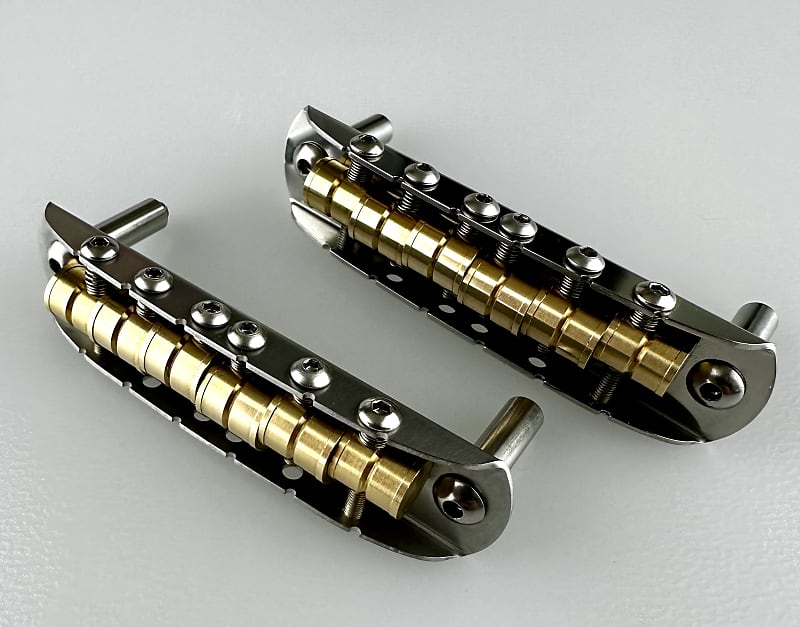 The Offset Bridge ® 2025 - Stainless Steel with Brass Saddles | Reverb