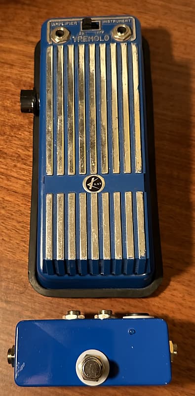 Vintage Kay T-1 Tremolo pedal 1960s - Blue with depth mod & | Reverb