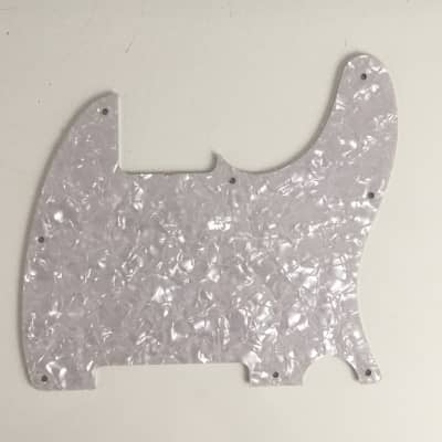 4-Ply Lefty White / Pearl Back Relic Esquire Pickguard | Reverb