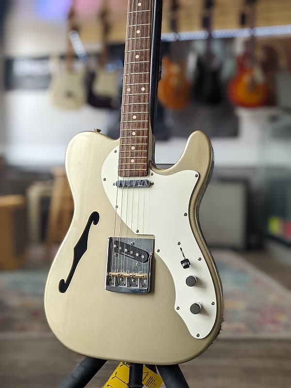 Squier Partscaster Thinline Telecaster Shoreline Gold | Reverb