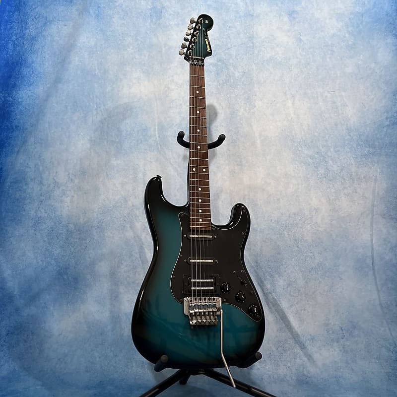 1980s Fernandes The Function Blue Burst Super Strat MIJ | Reverb