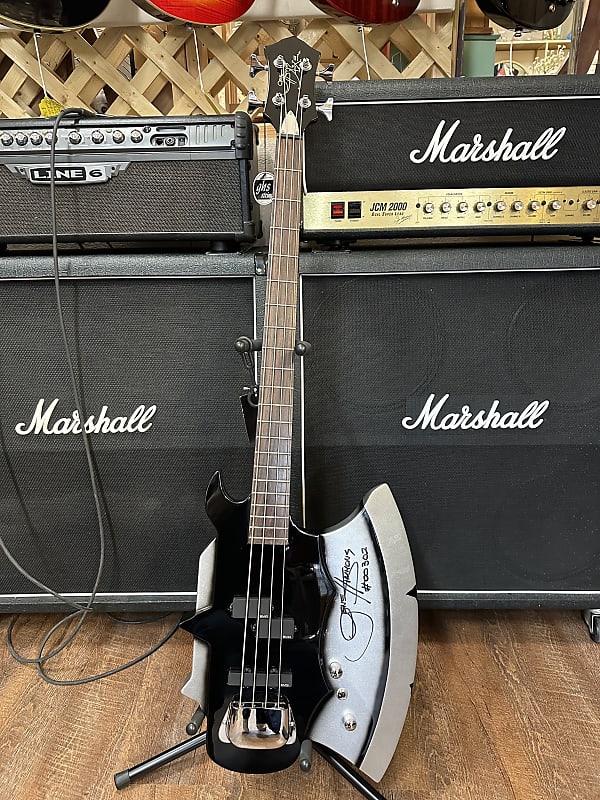 Gene Simmons Axe Bass Black and silver | Reverb