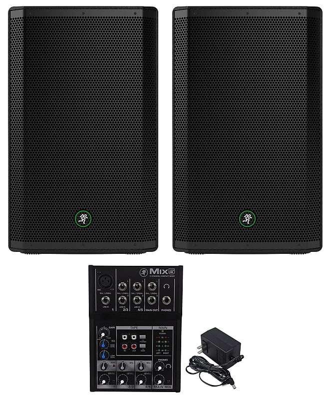 (2) Mackie Thrash215 15" 1300 Watt Powered Active DJ PA | Reverb
