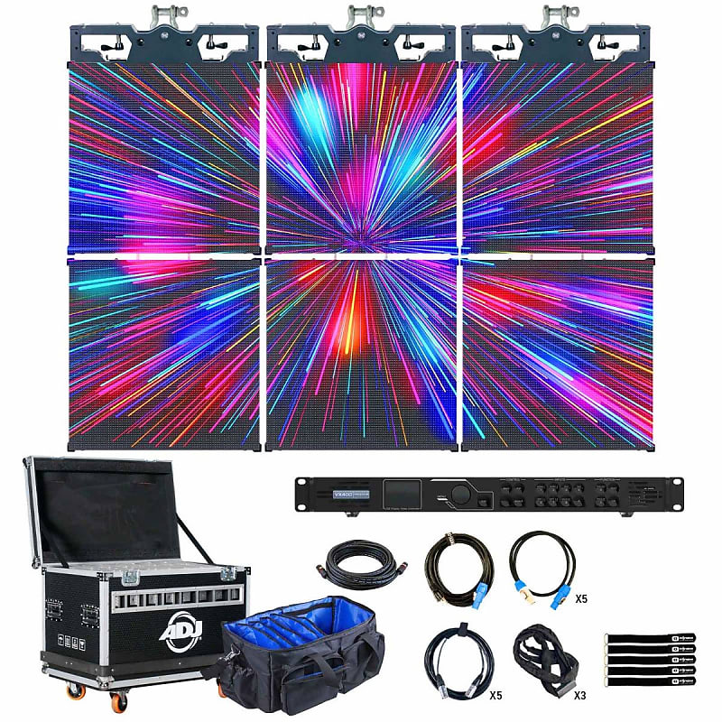 ADJ VS3 3x2 LED Video Panel Wall System w Processor & Fly | Reverb