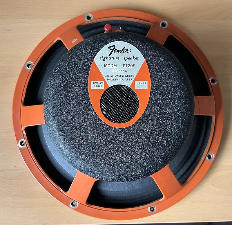 JBL D120F (Fender) 12 inch Orange 8 ohm USA Vintage Speaker | Reverb