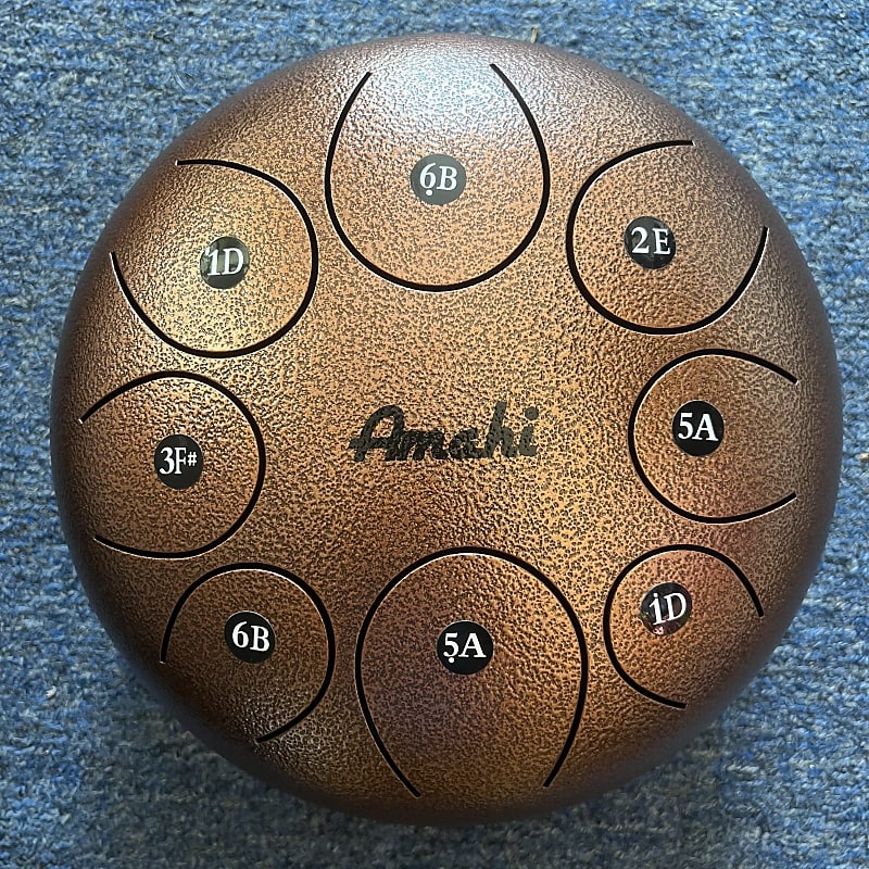 Amahi 10” Steel Tongue Drum - Bronze | Reverb