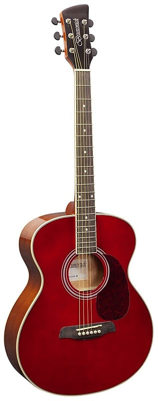 Brunswick BF200 Grand Auditorium Acoustic Guitar - Red | Reverb