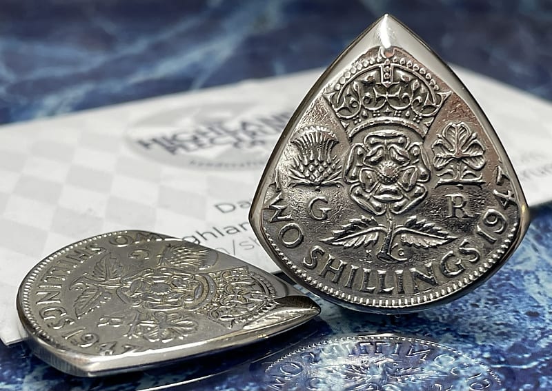The Highland Plectrum Co. One King George Two Shillings Coin | Reverb
