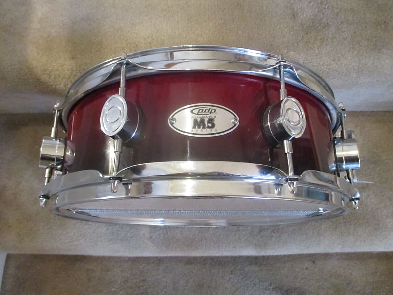 DW Pacific PDP M5 All Maple Shell 14 X 5 Snare Drum, Cherry | Reverb