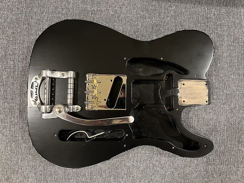 Black Nitro Telecaster Body w/ Upgraded Bigsby | Reverb