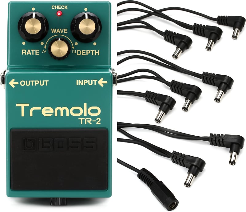 Boss TR-2 Tremolo Pedal Bundle with Truetone MC8 1 SPOT | Reverb