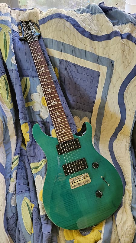 PRS SE Custom 24/7-string - Unique Teal-y Green | Reverb