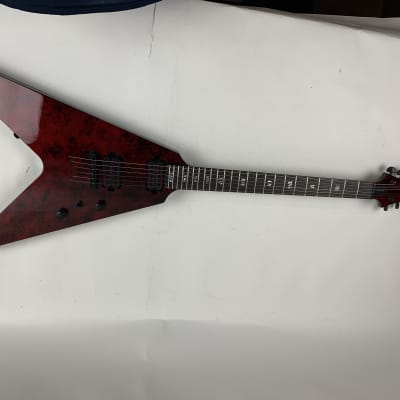 Schecter V-1 Apocalypse Red Reign Electric Guitar Prototype | Reverb