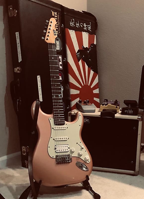 Esp Custom Shop made for George Lynch Strat 2014 Burgundy | Reverb