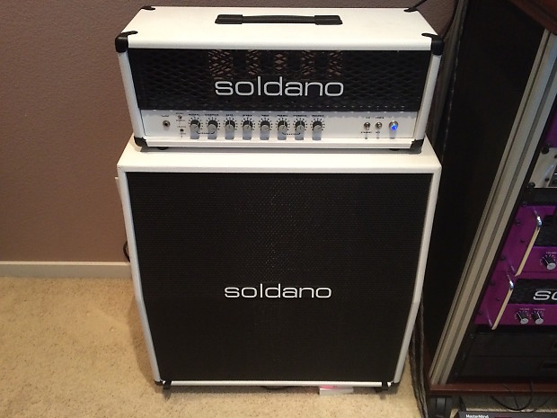 Soldano SLO-100 Head and 4x12 cab 2008 White | Reverb