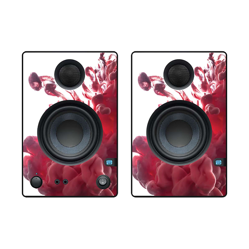 Set of Presonus Eris 3.5 Red Mist Studio Monitor Skins | Reverb