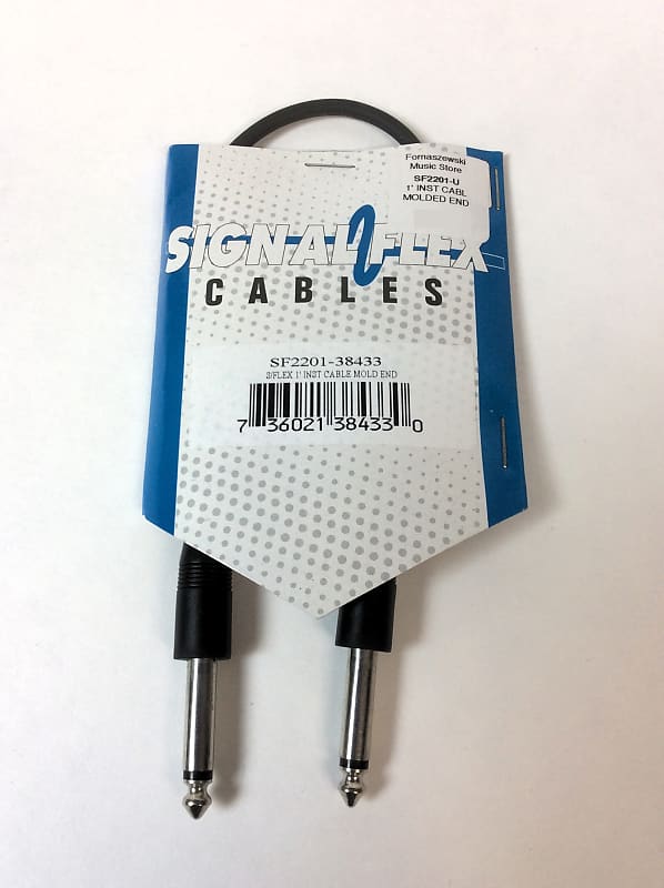 Signalflex SF2201 Instrument Guitar Signal Cable - 1FT Molded | Reverb