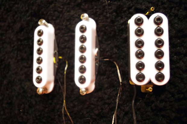 Seymour Duncan Style Invader Pickup Set ?? White/Black 4-Lead | Reverb