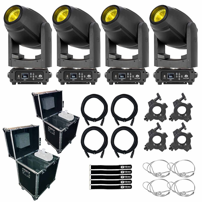 ADJ FOCUS-HYBRID Professional Gobo Moving Head Lights 4 Pack | Reverb