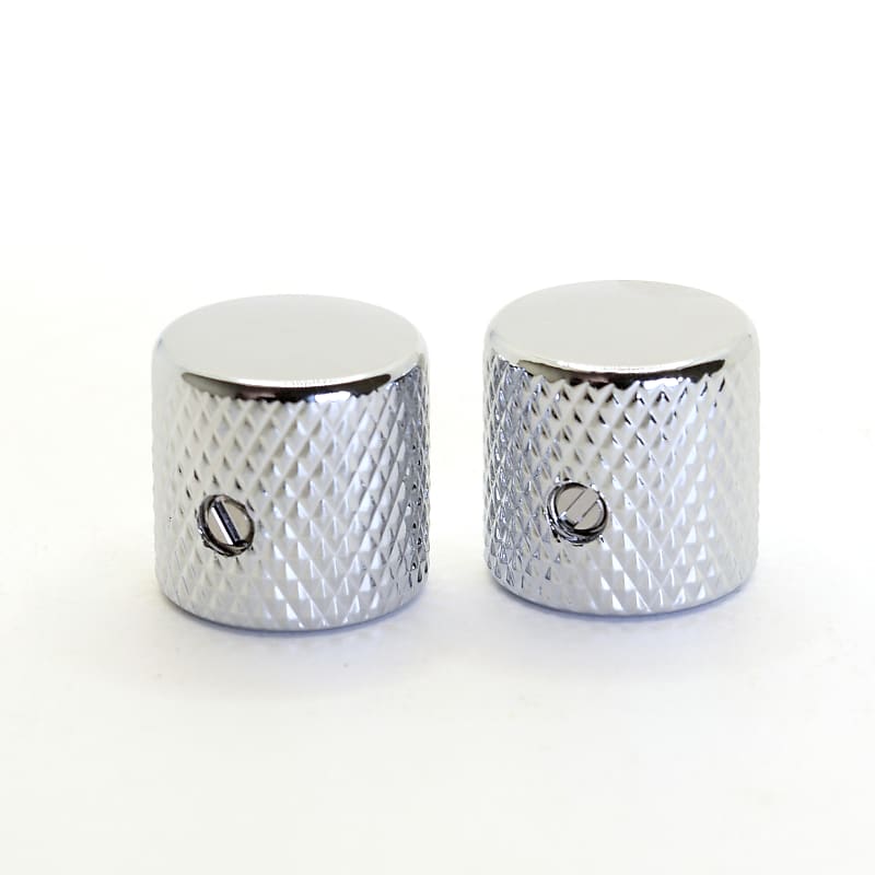 Folsom Chrome Flat Top Tele Knobs Set of 2 | Reverb