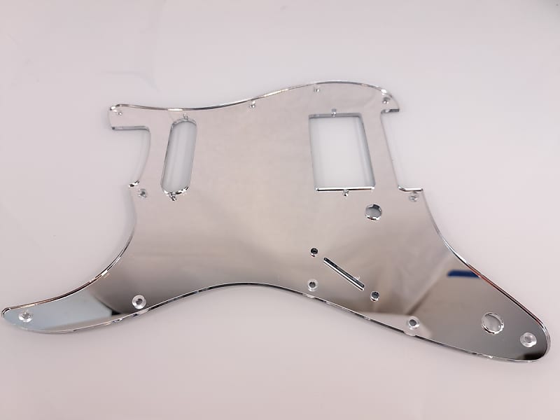 Lefty left handed Silver Mirror Acrylic Strat Stratocaster 11 | Reverb