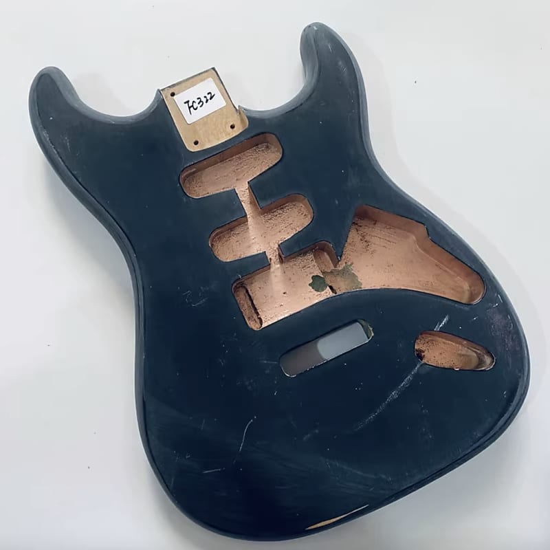 Black HSS Strat Stratocaster Style Guitar Body | Reverb