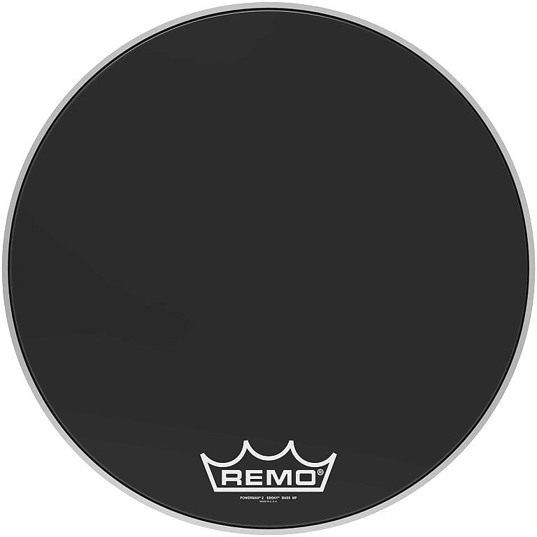 Remo 22" Powermax 2 Ebony Marching Bass Drum Head - Enhanced | Reverb